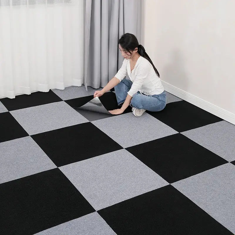 Self-adhesive Rugs 30x30cm Splicing Square Floor Mat sound Insulation ...